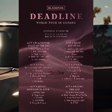 Blackpink Announced their Setlist for their Tour #Blackpink #deadline ...
