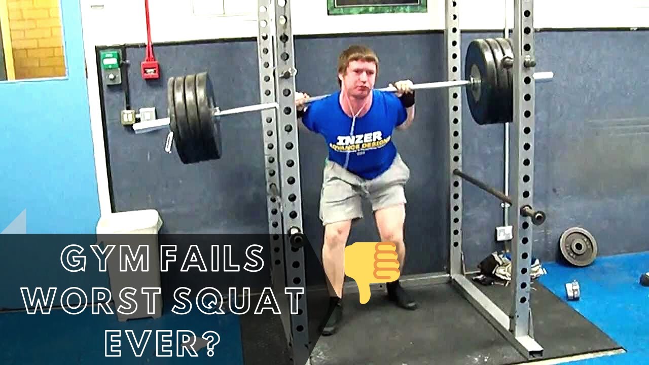 GYM FAILS FUNNY COMPILATION | Is this the WORST SQUAT ever? try not to ...