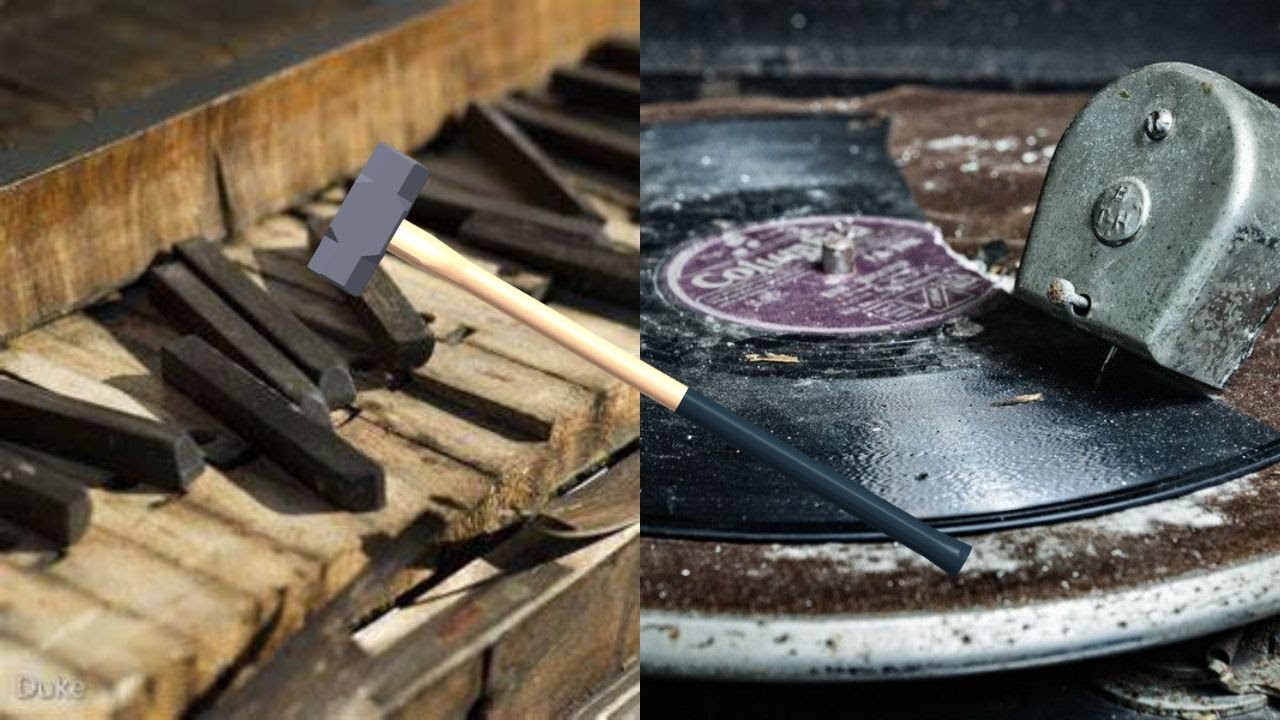 Keyboard and Turntable Destruction with G5 - YouTube