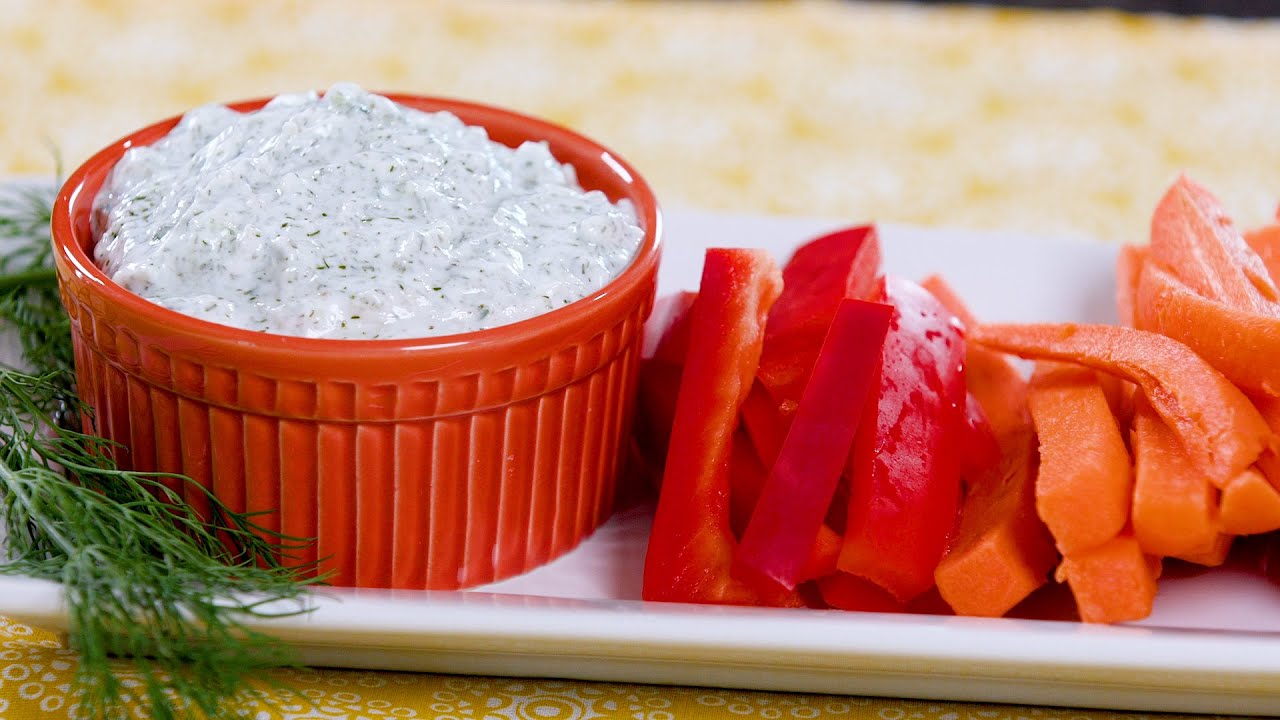Creamy Cucumber Dill Dip - YouTube