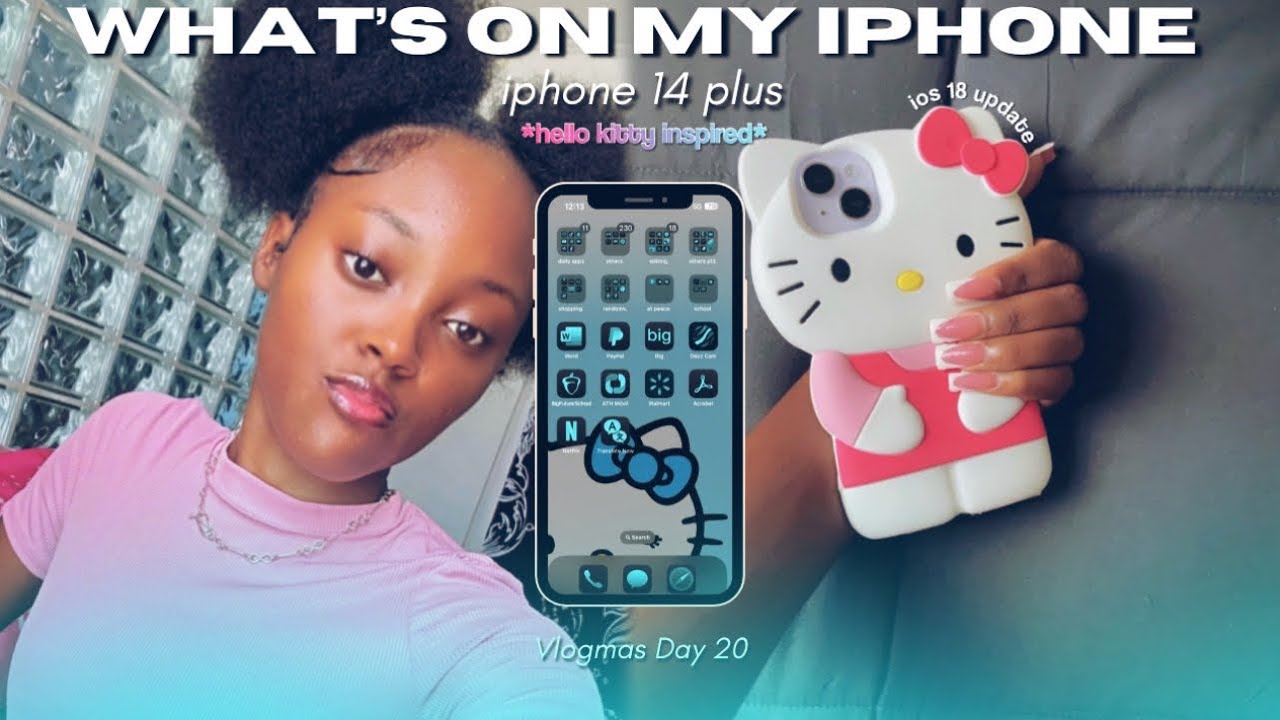 WHAT’S ON MY IPHONE 14 PLUS *hello kitty theme* | apps recommendations ...
