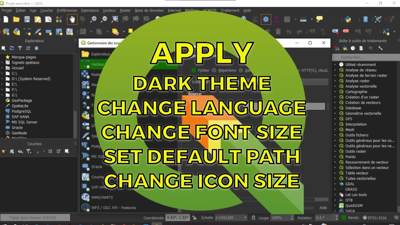 How to change Font | Language | Theme | Icon size | Default Path for ...