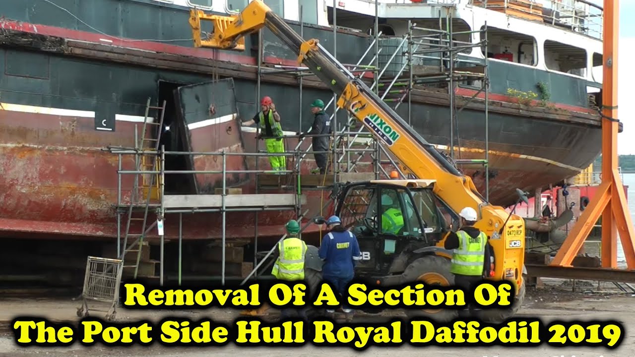 Section of the Port Side Hull Removed On The Royal Daffodil - YouTube