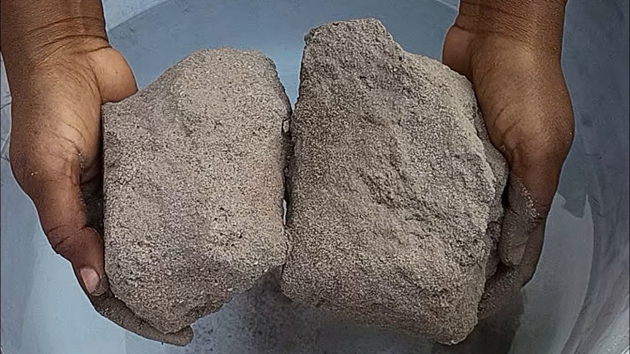 ÀSMR:-)Very Soft Dusty 😋🌪️ Gritty sand Cement Chunks Crumble and ...
