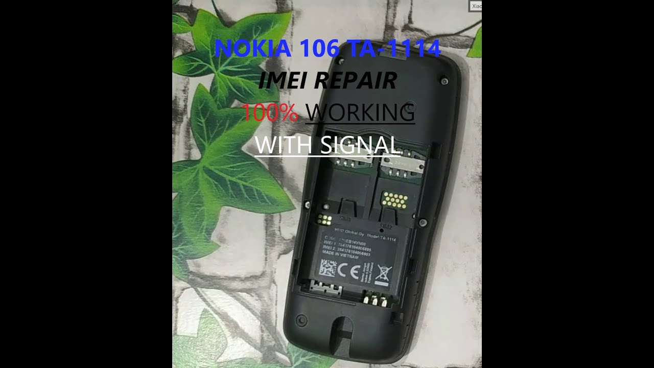 nokia 106 ta 1114 imei repair cm2 100%% working with signal - YouTube