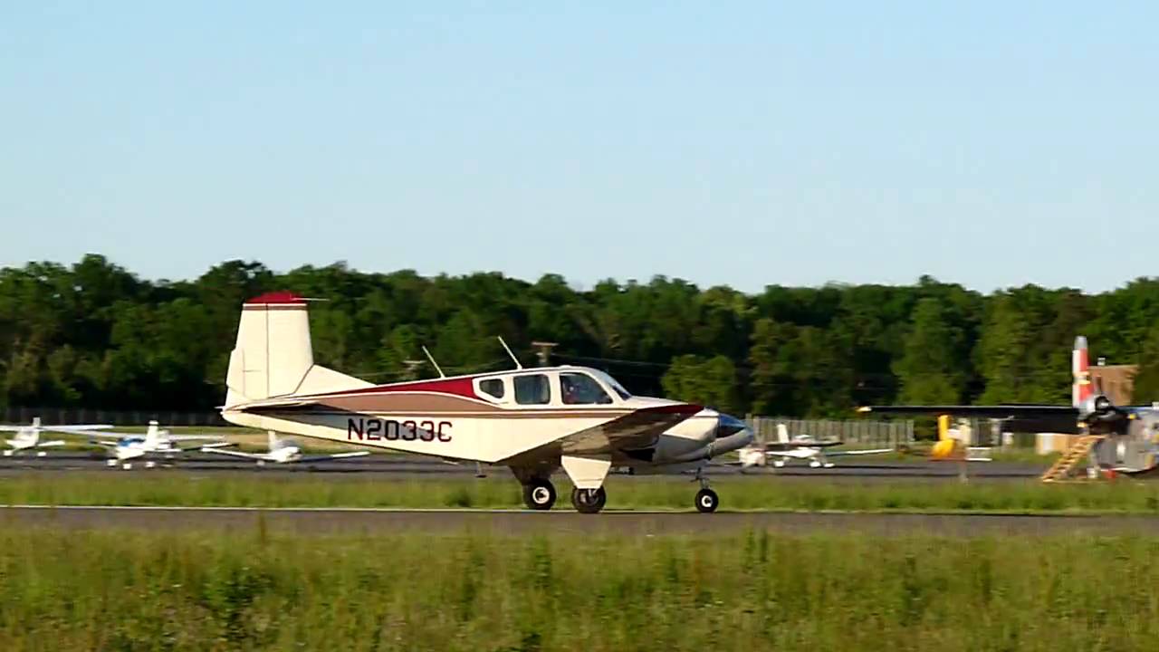 Beech 95 Travel Air Departure #1 KHWY - YouTube