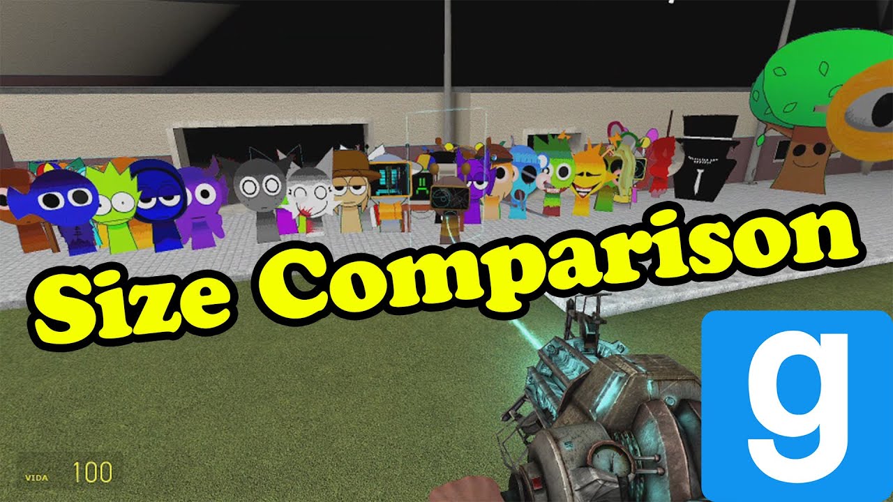 The Four Part of Sprunki Size Comparison in Garry's Mod - YouTube