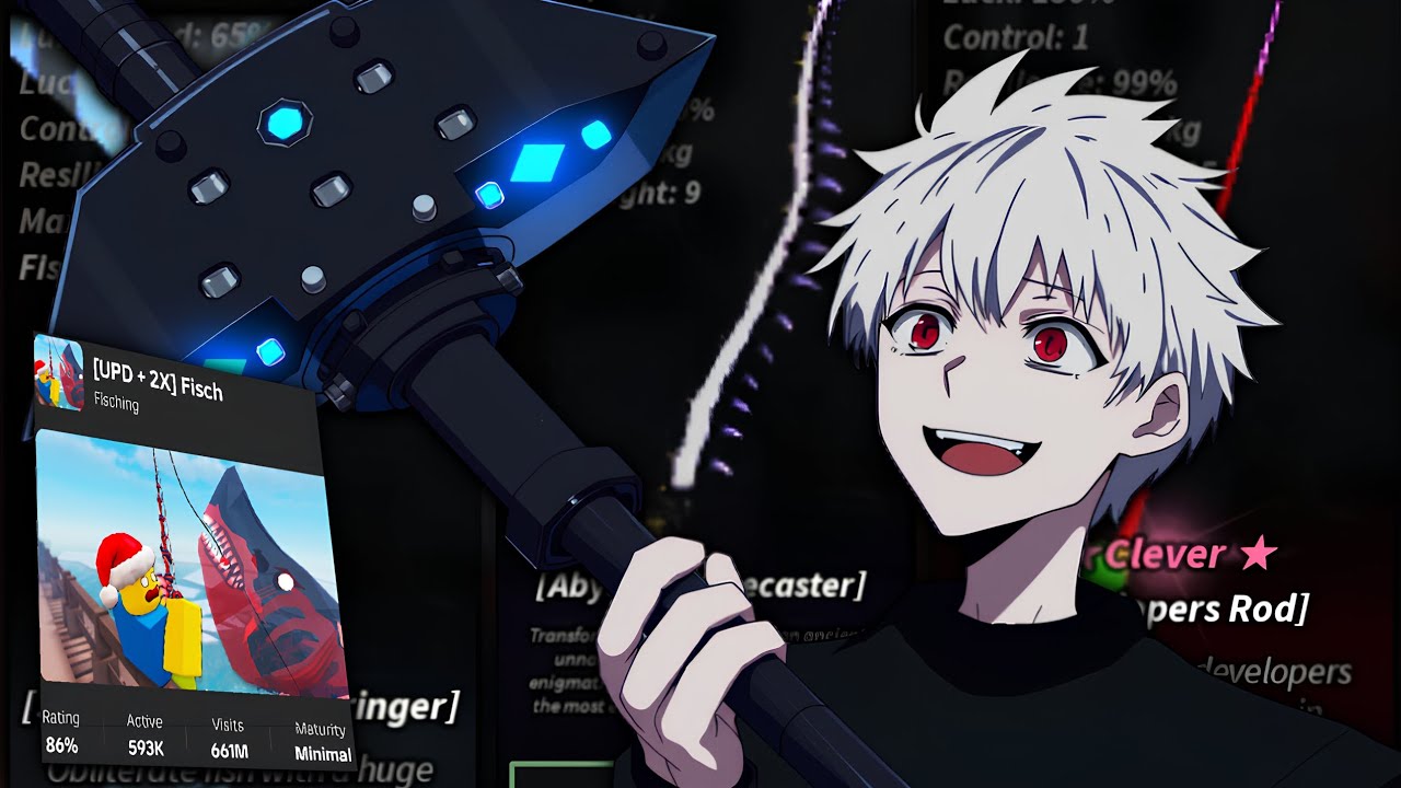 Peguei todas as VARAS DE PESCA DOS ADM no FISCH! (MUITO OP) - YouTube