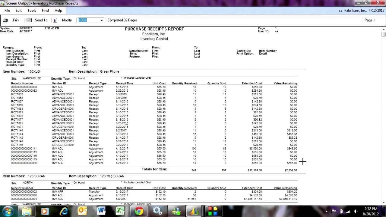 Inventory Reports - YouTube