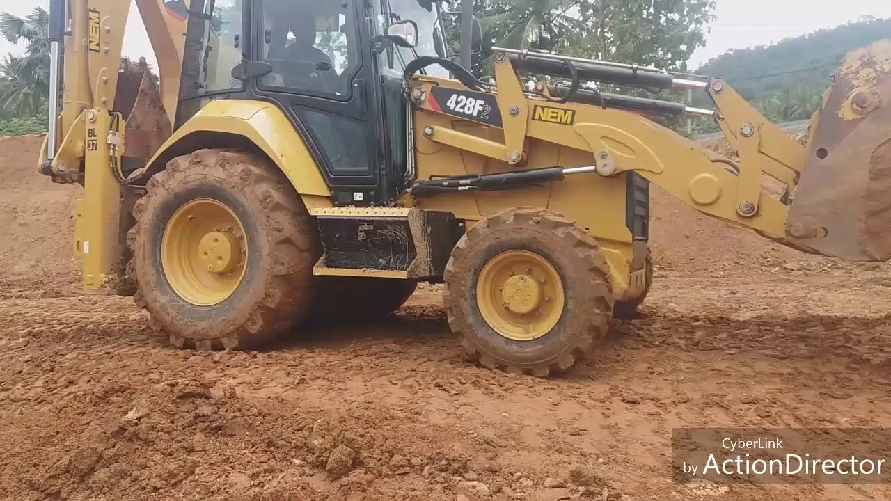 cat 428 backhoe loader##earthwork## - YouTube
