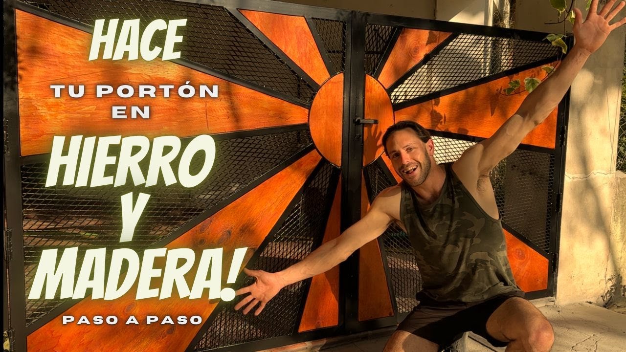 como hacer un PORTON a dos hojas PASO a PASO - YouTube