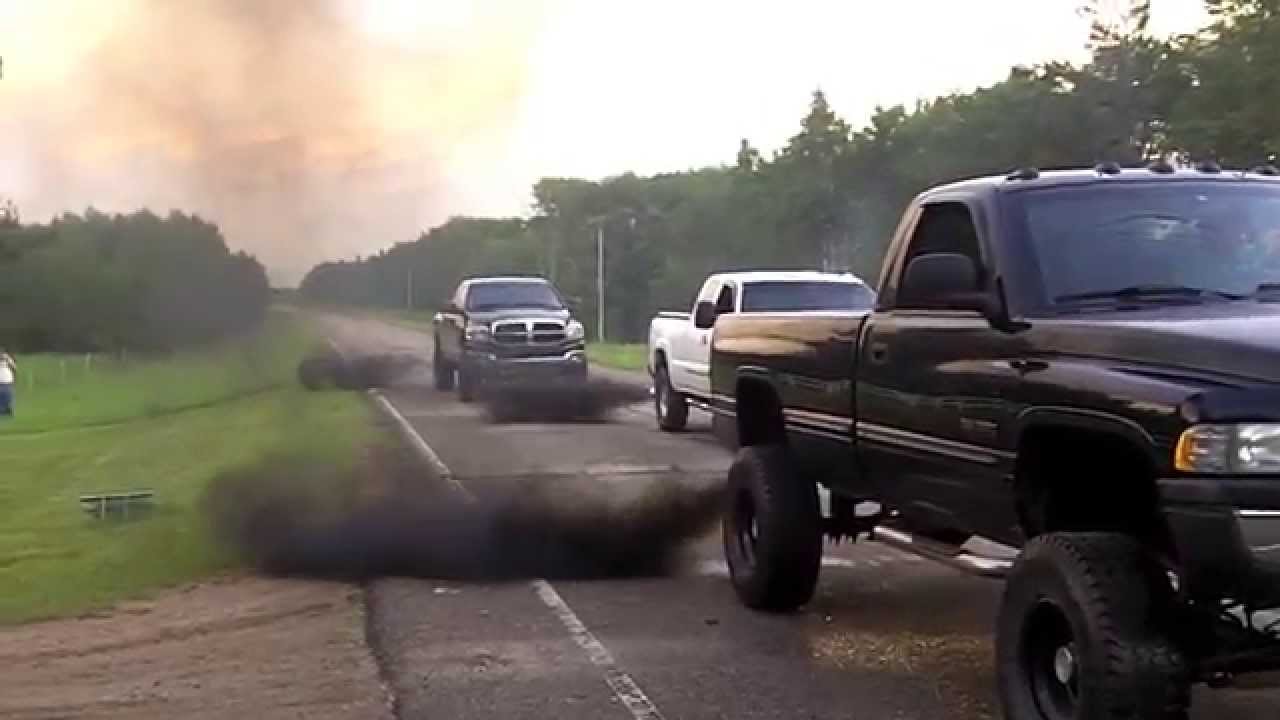 Diesel Burnout Burnin Some Coal at Al's Cabin - YouTube