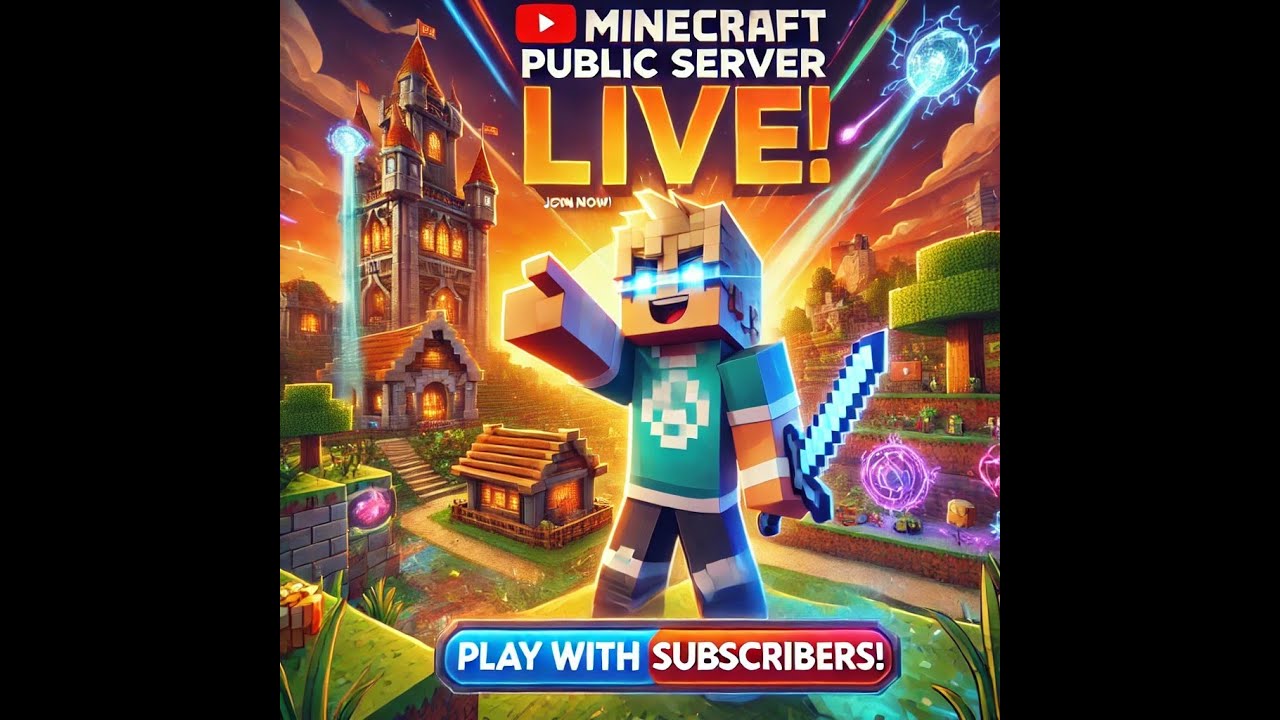 Minecraft Public Server LIVE 🔥 | Join & Play with Me + Subscribers ...