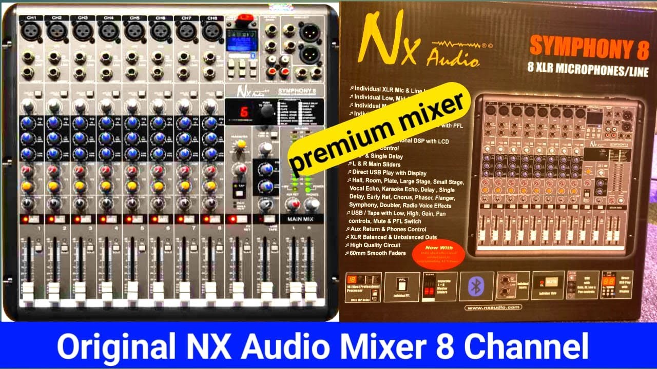 original NX Audio Mixer 8 channel premium wholesale market hubli - YouTube