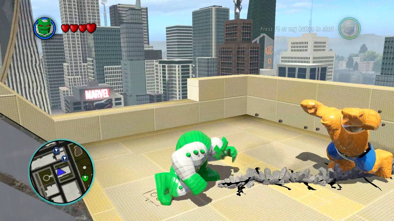 LEGO MARVEL Super Heroes - Thing Kills Doombot (V-Series) (1080p) - YouTube
