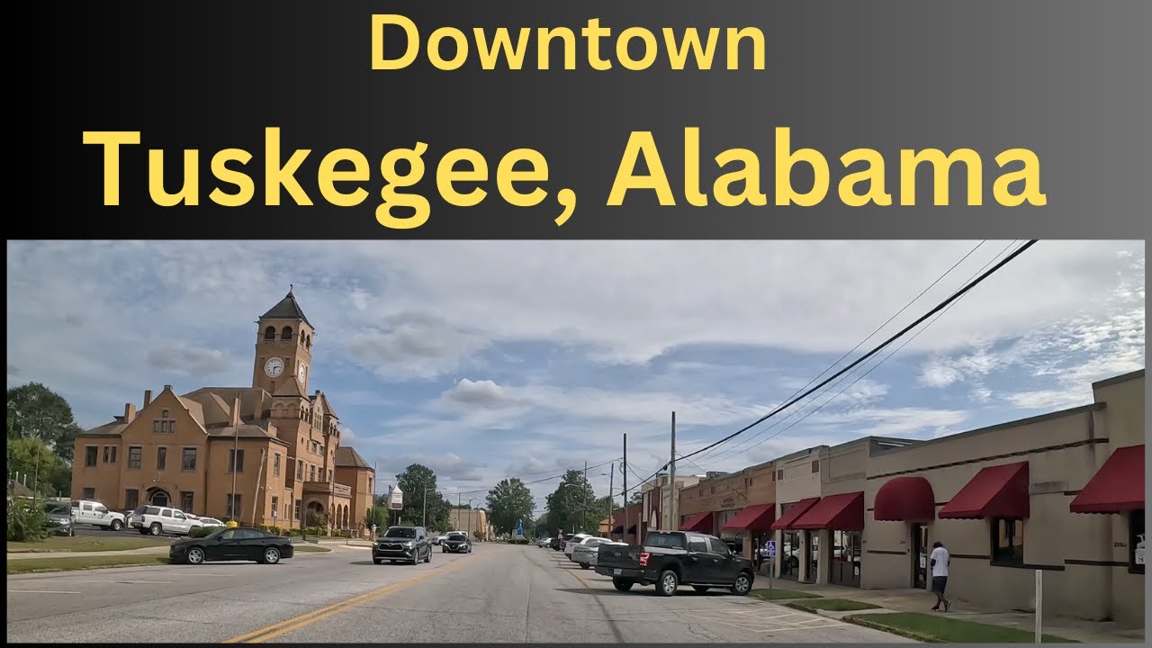 Downtown Tuskegee, AL | Dash Cam Driving Tour Alabama 4K - YouTube