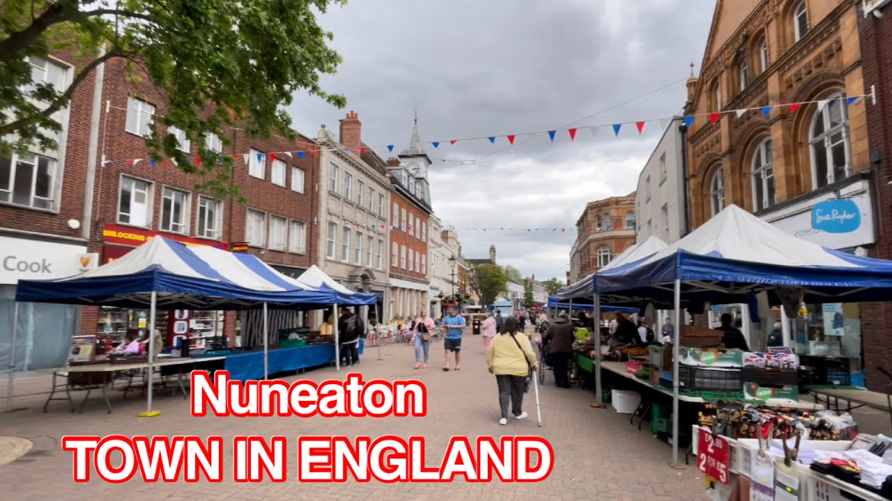 Walking in Nuneaton UK | Town in England - YouTube