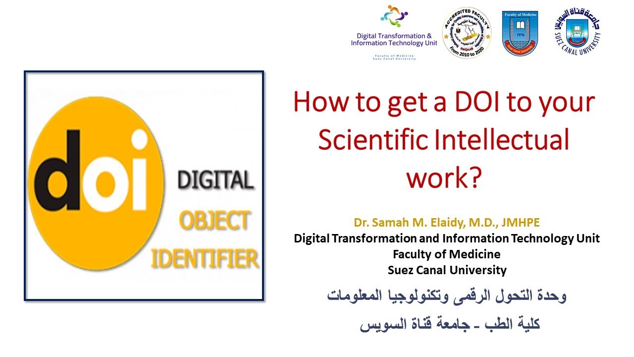 How to get a DOI to your Scientific Intellectual work - YouTube