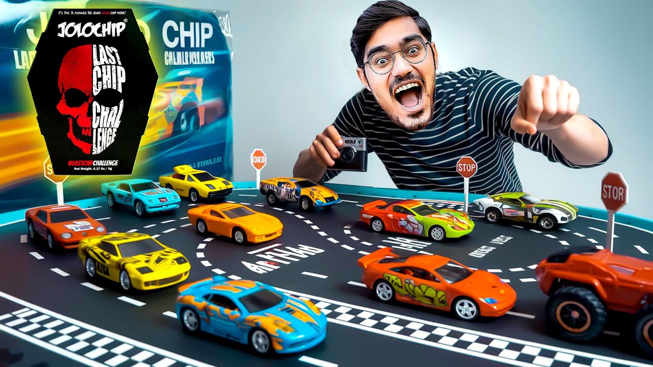 RC Car Racing Challenge on Mini Highway Looser Will Eat JOLOCHIP🥵 - YouTube