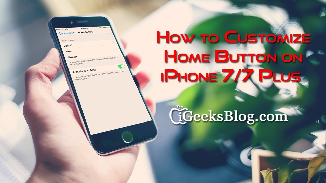 How to Customize Home Button in iOS 10 - YouTube