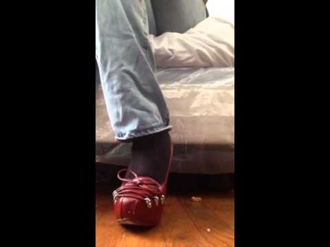 Amy tapping her toes in red high heels - YouTube