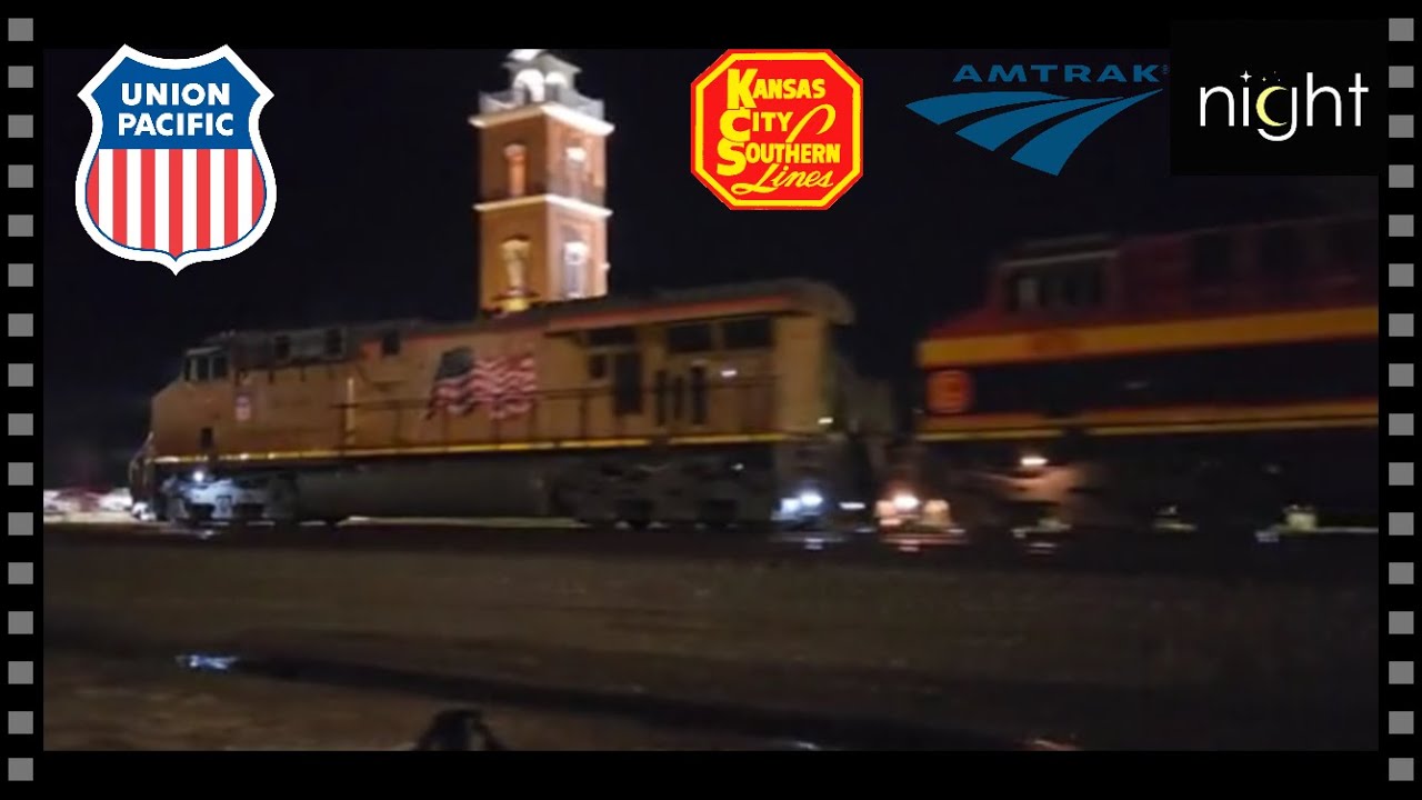 3/15/23 Union Pacific & KCS Night Train! - YouTube