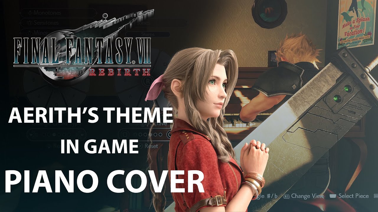 AERITH'S THEME In Game Piano Cover FFVII REBIRTH Demo - YouTube