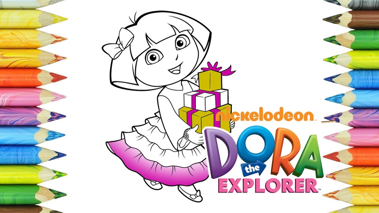 DORA THE EXPLORER / menggambar dan mewarnai kartun dora anak anak / how ...