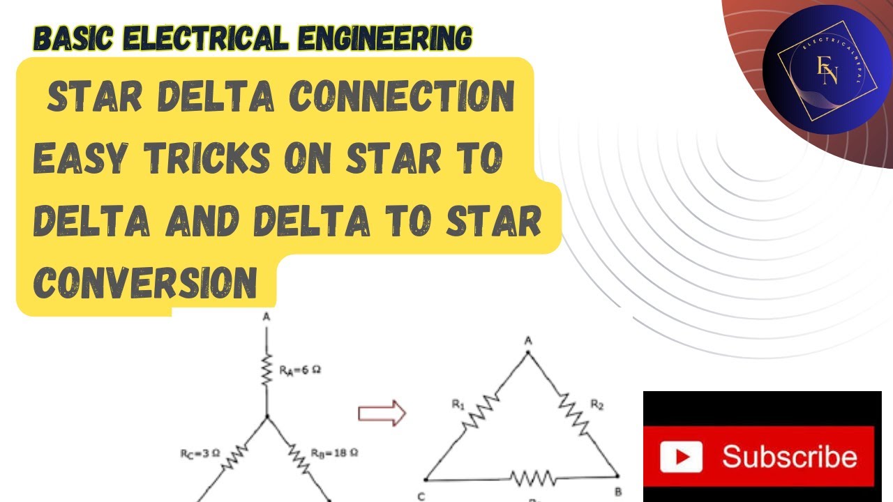 Star and delta connection | Trick of star to delta and delta to star ...