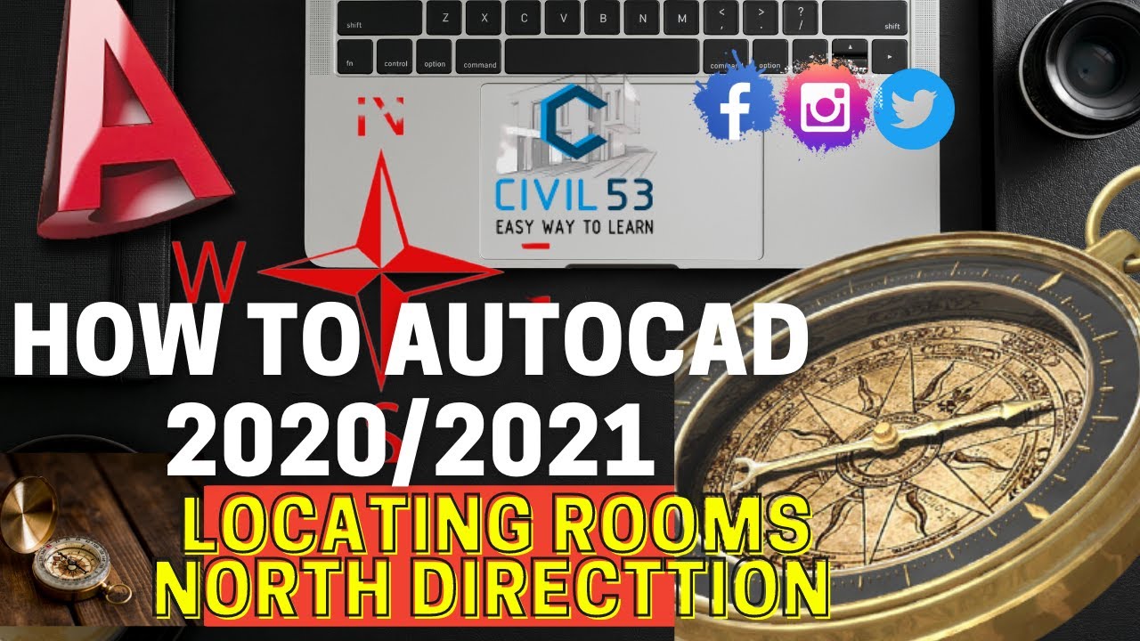 How to find the north direction for a plot / CIVIL53 - YouTube