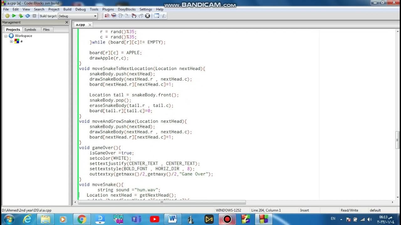Snake Game Project- Dr. Amr Mohamed- Data Structure - YouTube