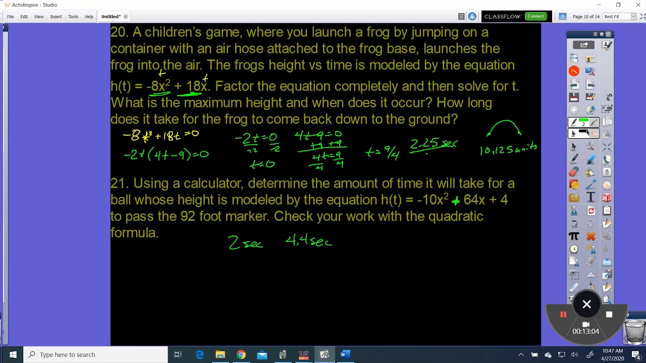 Math 3 Pre Test BYU Unit 6 part 2 - YouTube