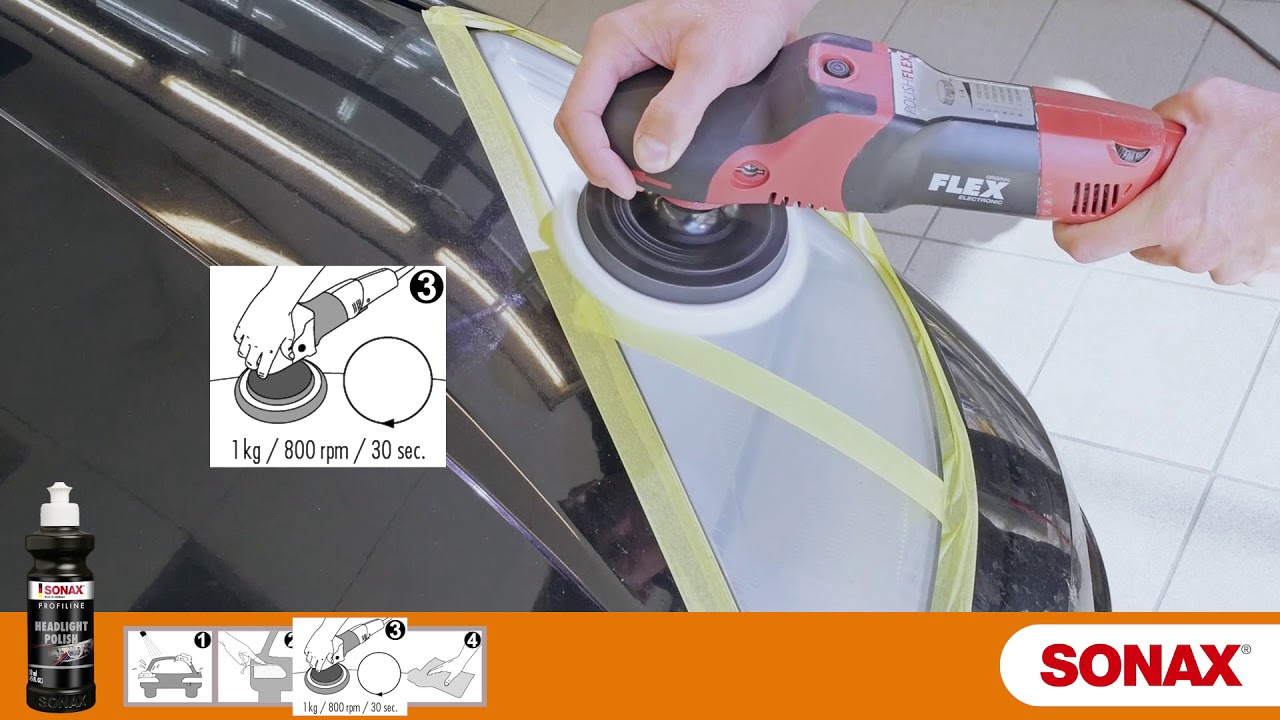 SONAX Profiline - Headlight Polish i Headlight Protection - YouTube