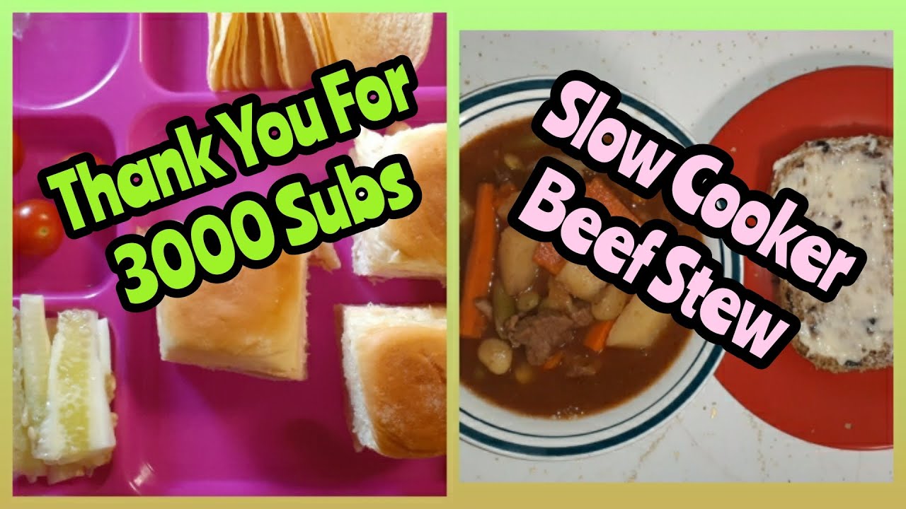 Thank You For 3000 Subs - Slow Cooker Beef Stew - Bread Machine ...