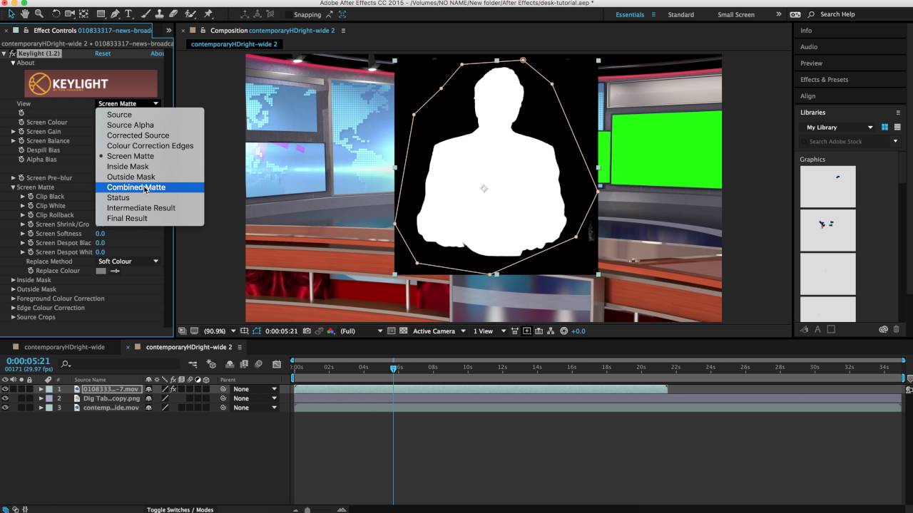 After Effects Virtual News Desk Tutorial - YouTube