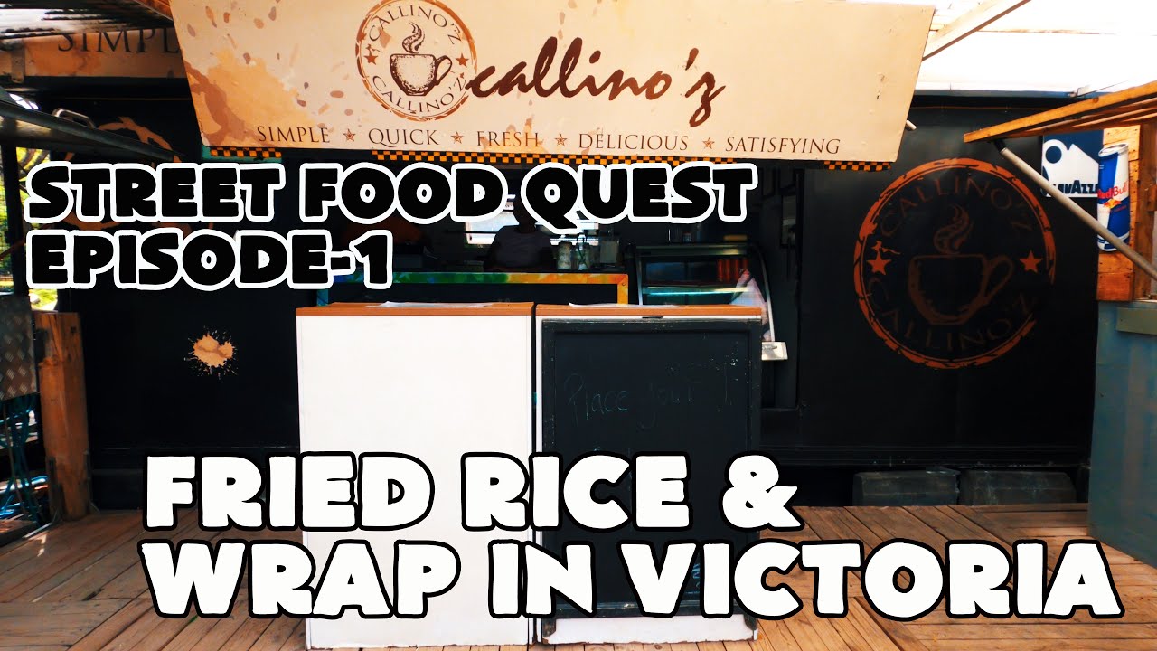 Street Food FRIED RICE AND WRAP road side fast food in Victoria ...