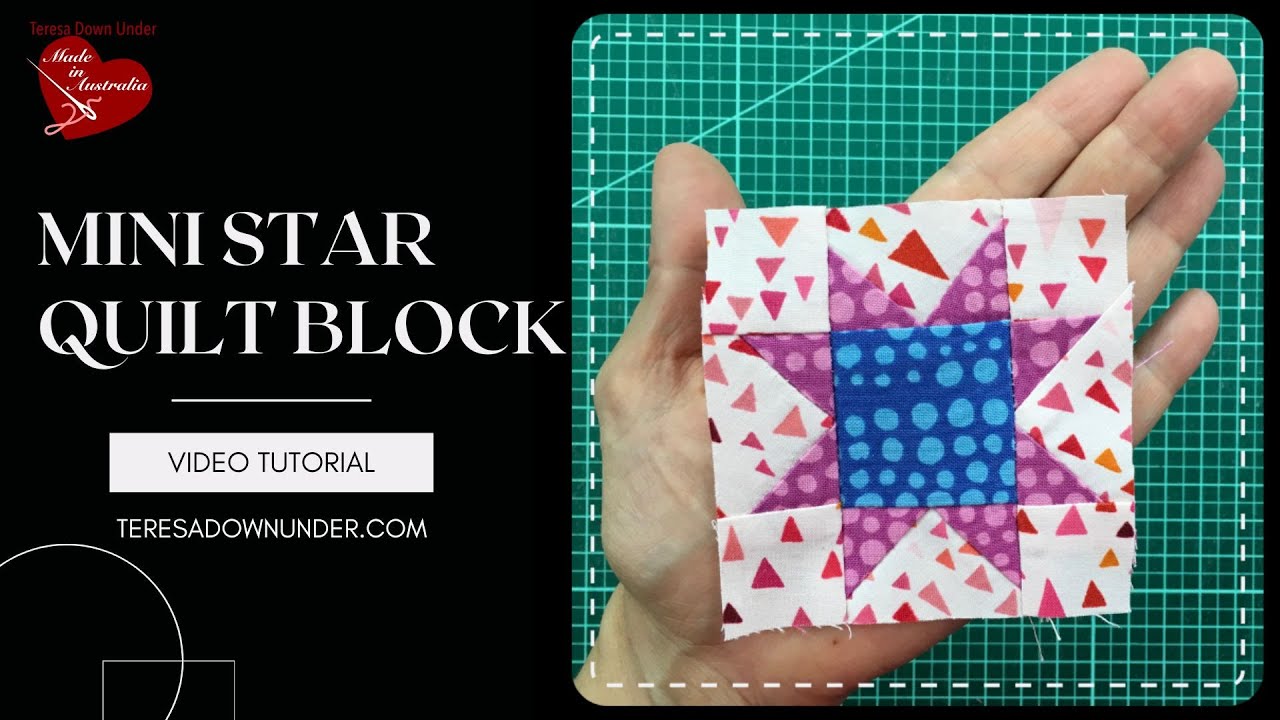 Mini star quilt block video tutorial - YouTube