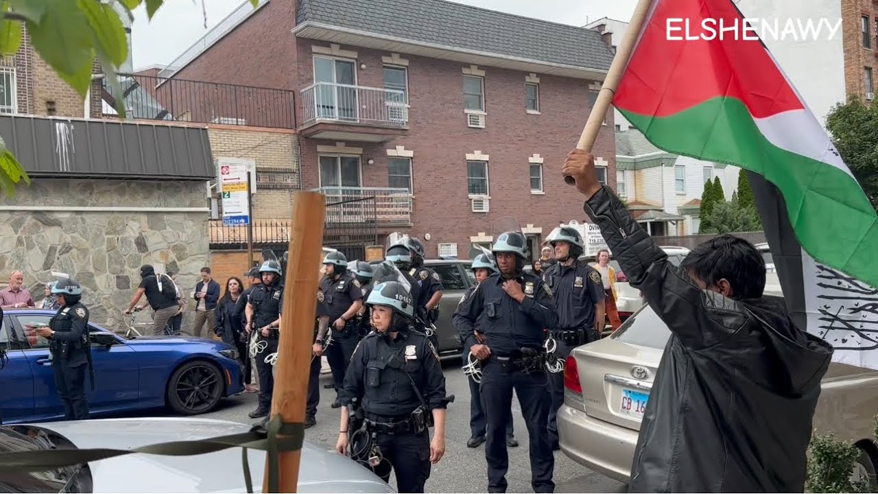 PRO PALESTINE PROTEST IN BAY RIDGE BROOKLYN!!!مظاهرات مسانده لفلسطين ...