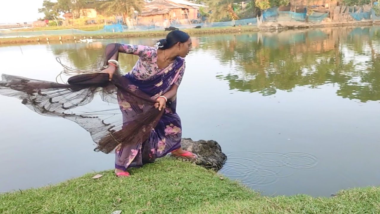 Cast Net Fishing Video | Traditional Fish Catching With A Cast Net by ...