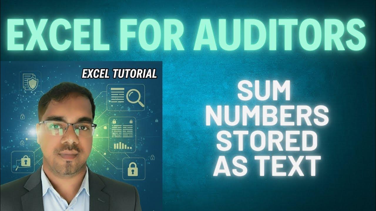 Excel trick to sum text number also | Excel for auditing & auditors - YouTube