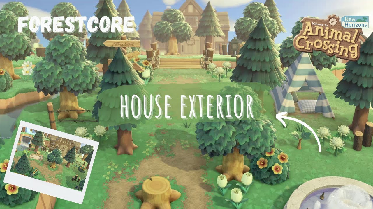 MY FORESTCORE HOUSE EXTERIOR🌲 | Animal Crossing: New Horizons - YouTube