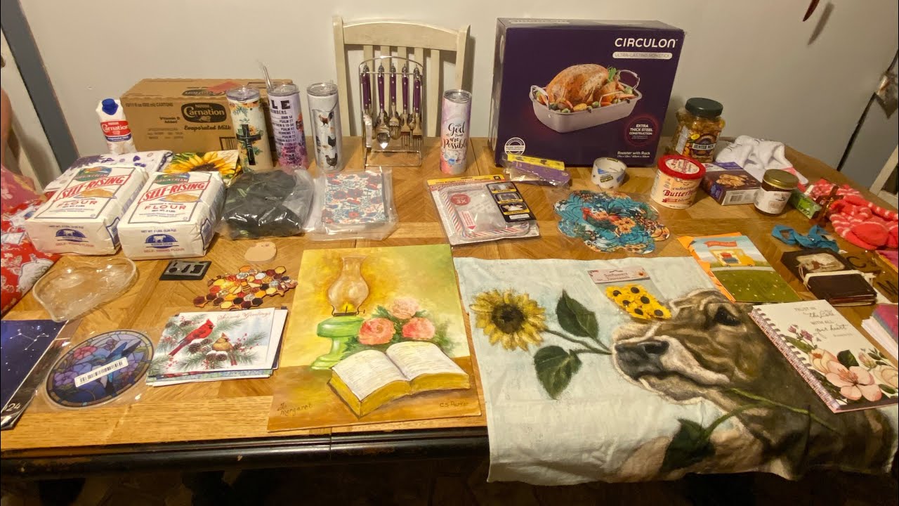 My mamaw and little miss opening there gifts! - YouTube