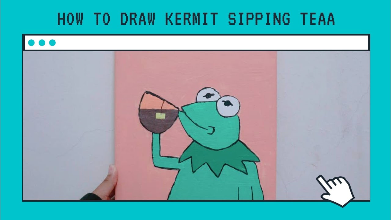 How i paint kermit sipping tea ☕ - YouTube
