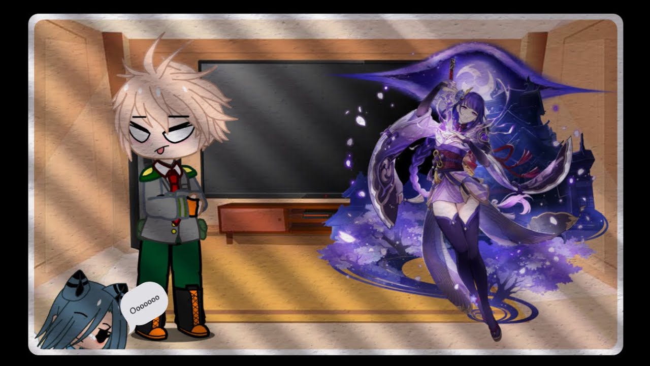 Mha react to my friend as raiden shogun! - YouTube