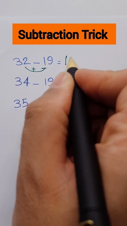 Subtraction Trick #maths - YouTube