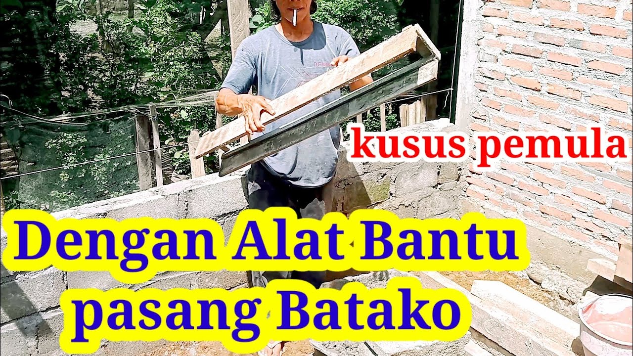 cara pemasangan batako // CARA PASANG BATAKO // DINDING DAPUR - YouTube