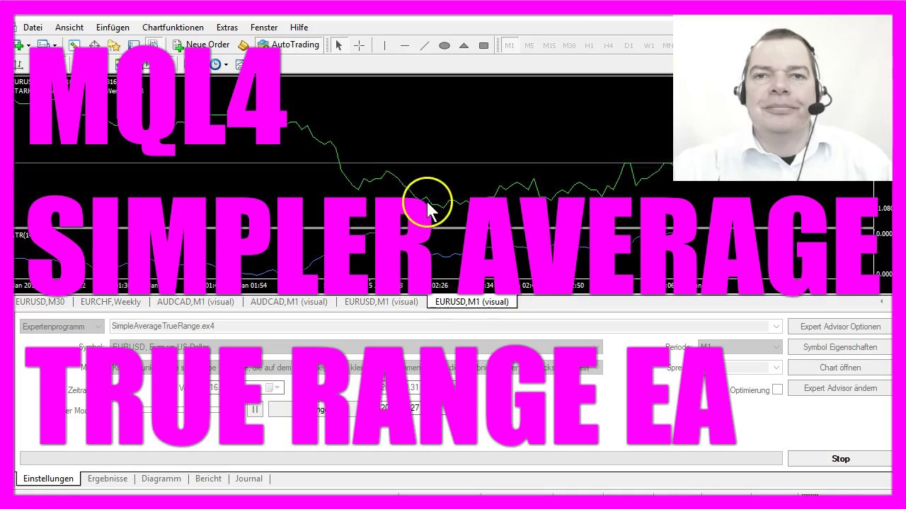 Mql4 Tutorial Deutsch Simpler Average True Range Ea Youtube