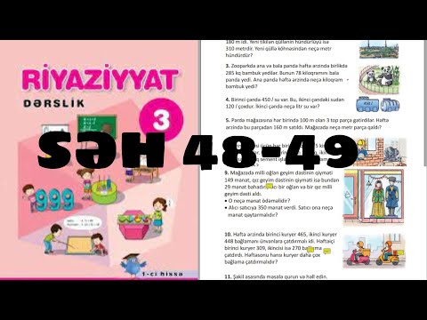 3-CÜ SİNİF RİYAZİYYAT SƏH 48-49  YENİ DƏRSLİK ( 1-Cİ HİSSƏ )