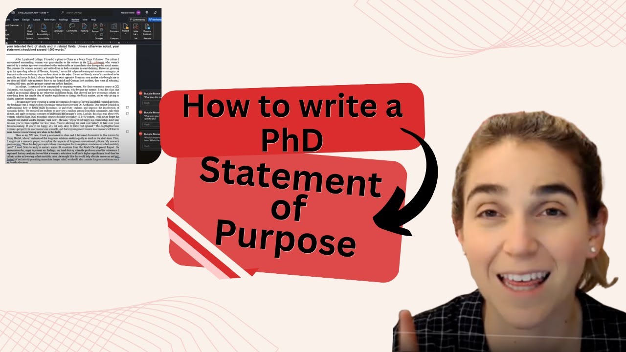 How to edit a PhD statement of purpose for Stanford - YouTube