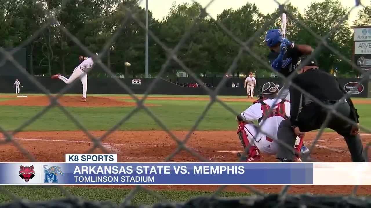 Arkansas State baseball falls to Memphis in midweek matchup - YouTube